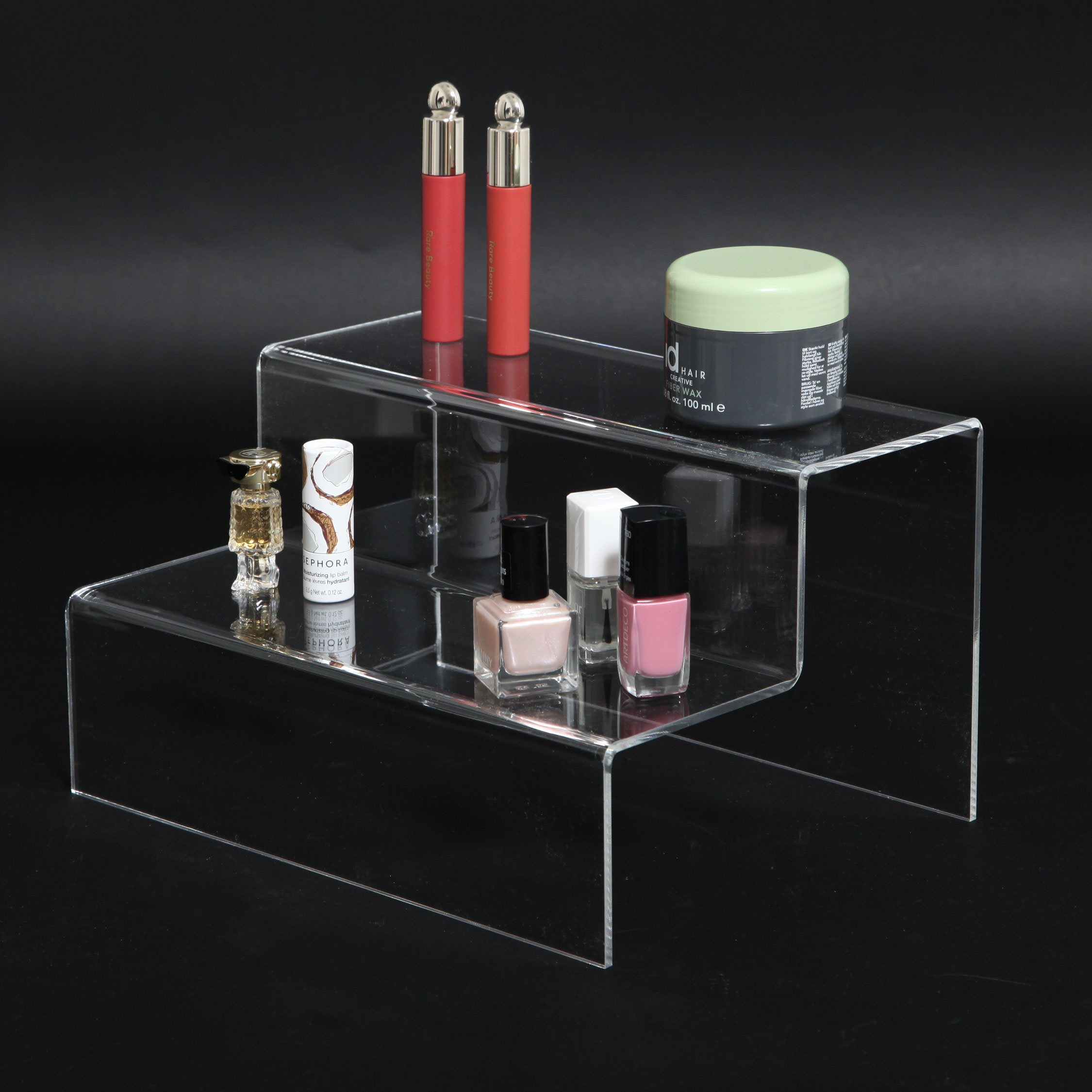 Akryl Display Trappa - 2 Steg | Skiltex.se