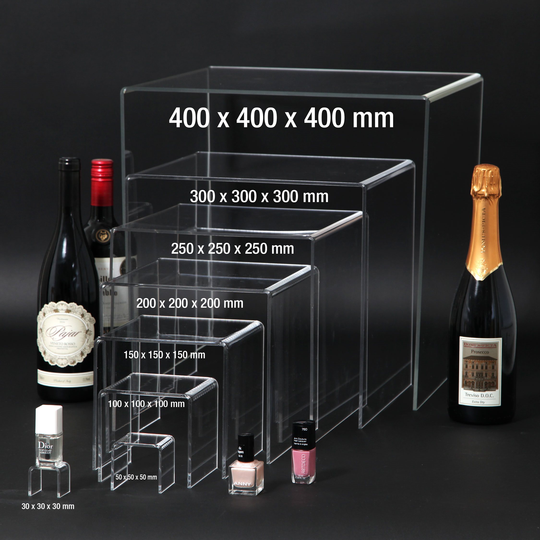 Akryl Display Podier | Displayställ | Skiltex.se