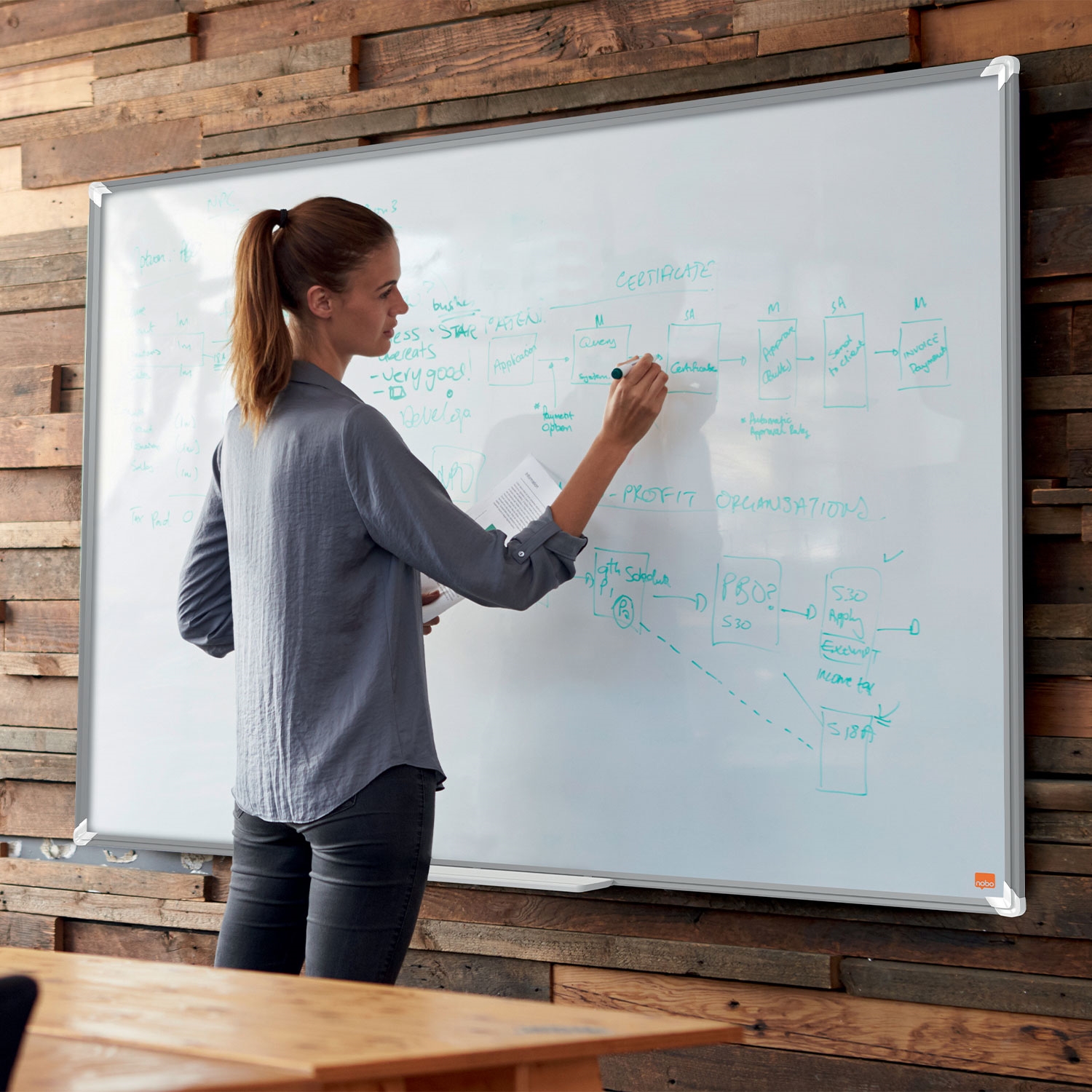 Nobo Widescreen NanoClean Whiteboard | Skiltex.se