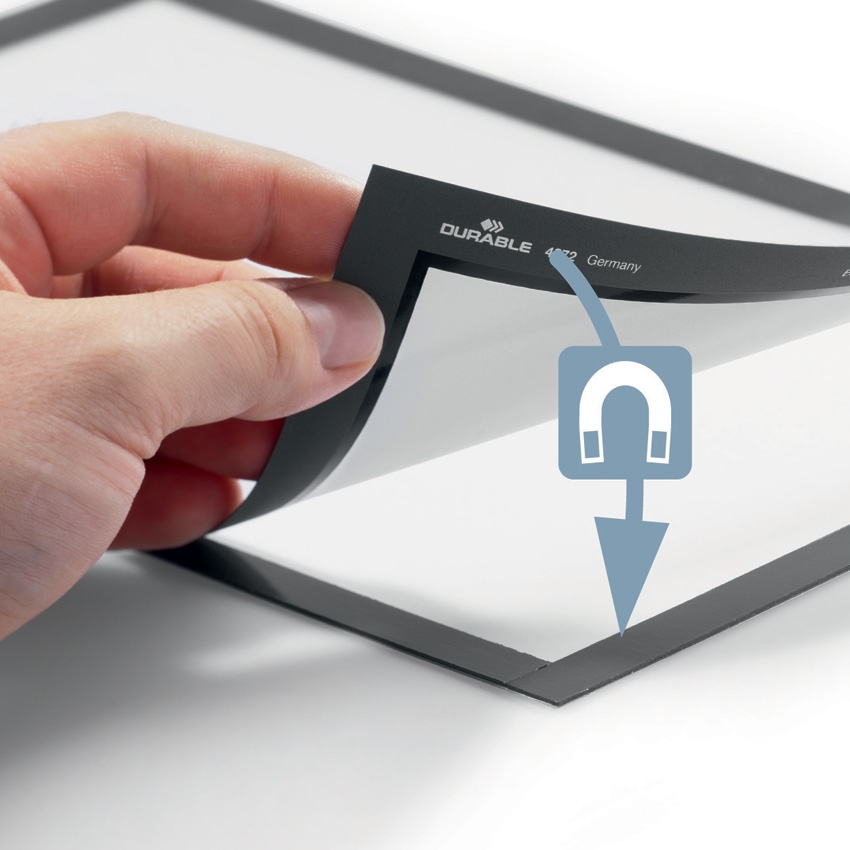 Självhäftande Magnetram - Duraframe® Svart | Skiltex.se